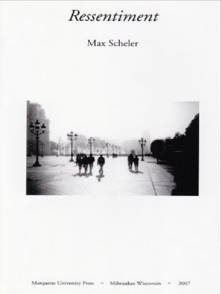 Ressentiment - Max Scheler | PDF | Reason | Value (Ethics)