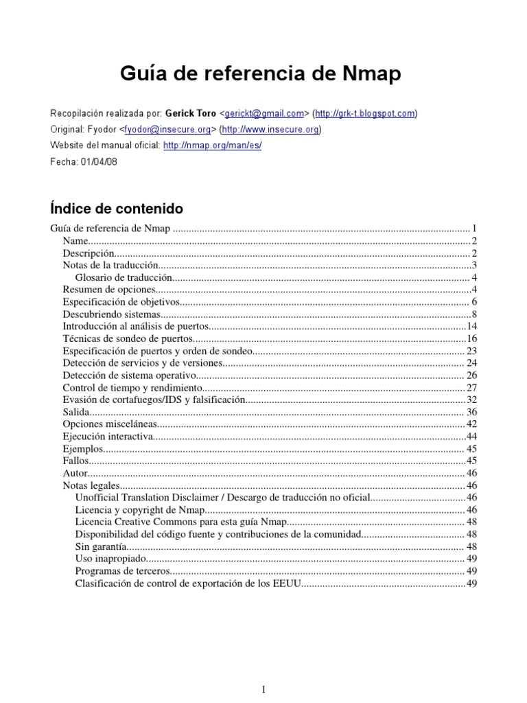 Manual NMAP | Descargar gratis PDF | Cortafuegos (informática) | Dirección IP