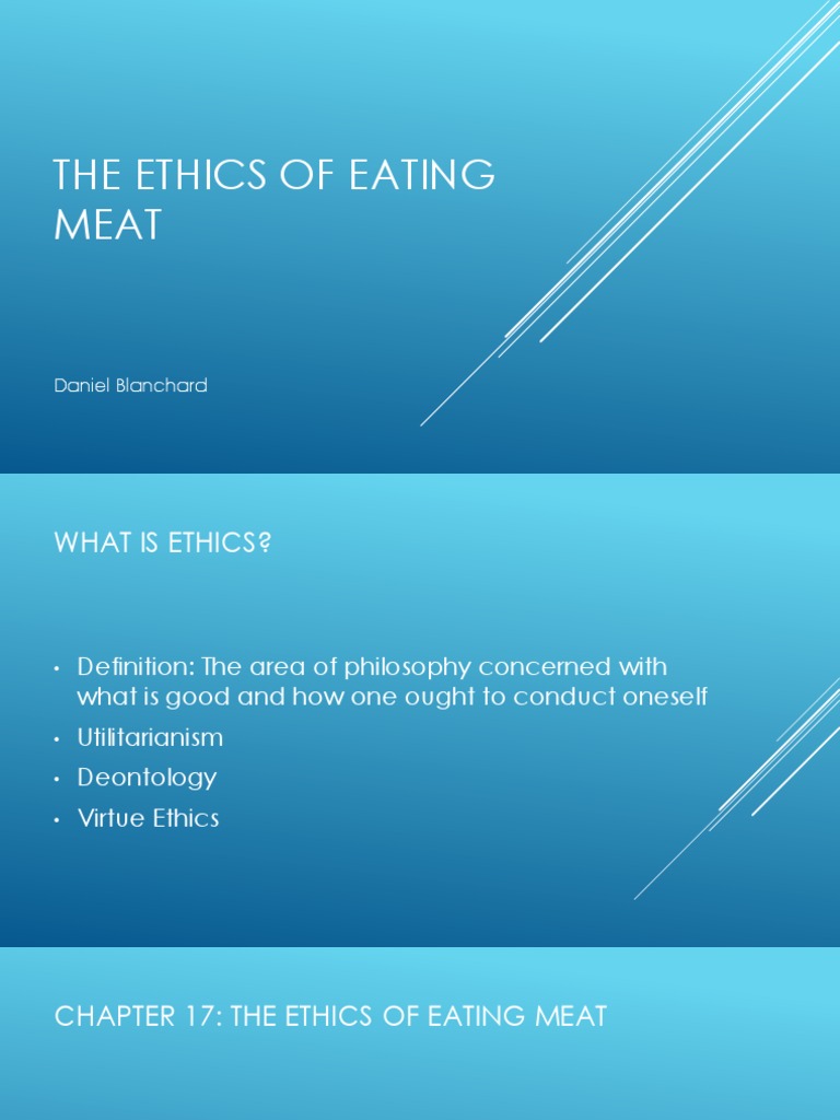 The Ethics of Eating Meat | PDF | Meat | Stereotypes