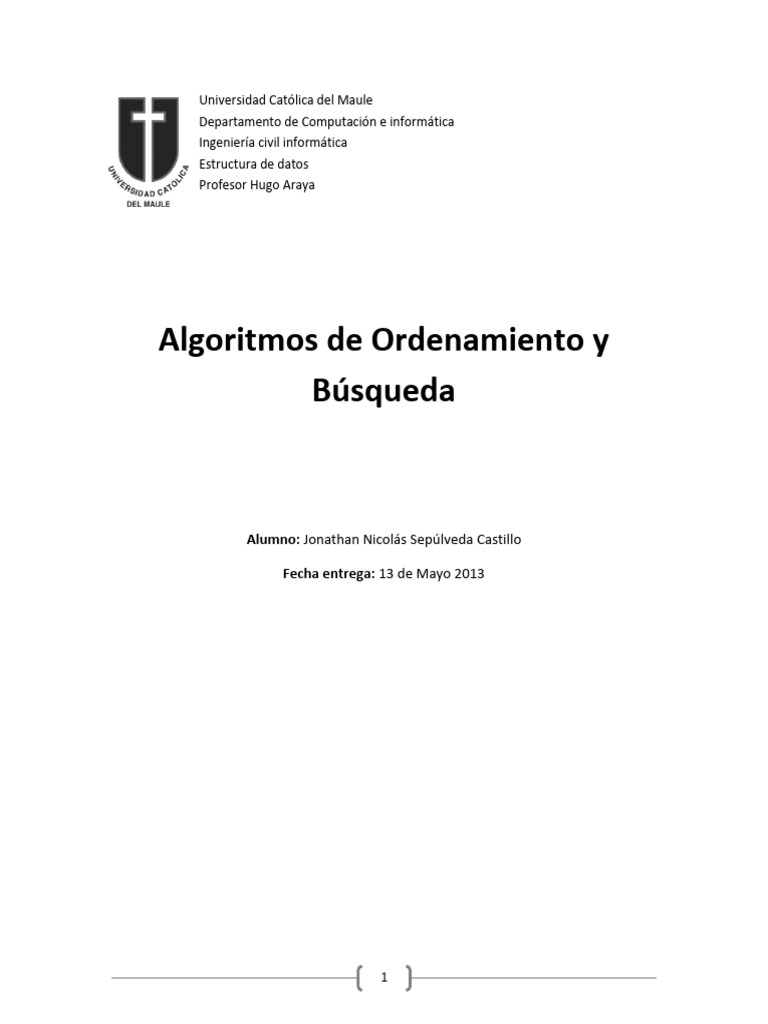 Algoritmos De Ordenamiento Y Busqueda En C Pdf Algoritmos Ingeniería Informática