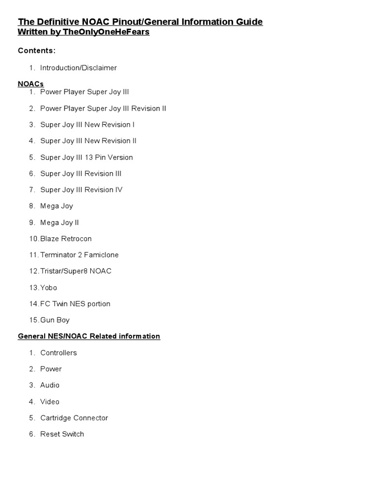 The Definitive NOAC Pinout | PDF | Electrical Connector | Joining