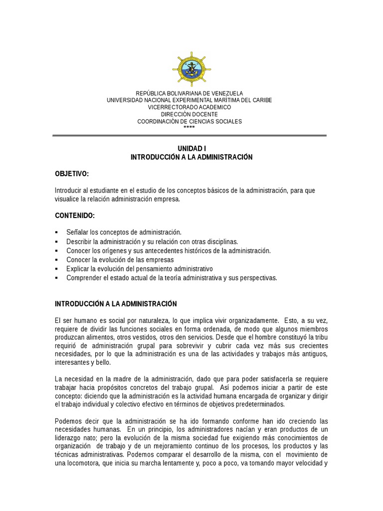 Unidad I. Introducion Admon-1-1 | PDF | Business