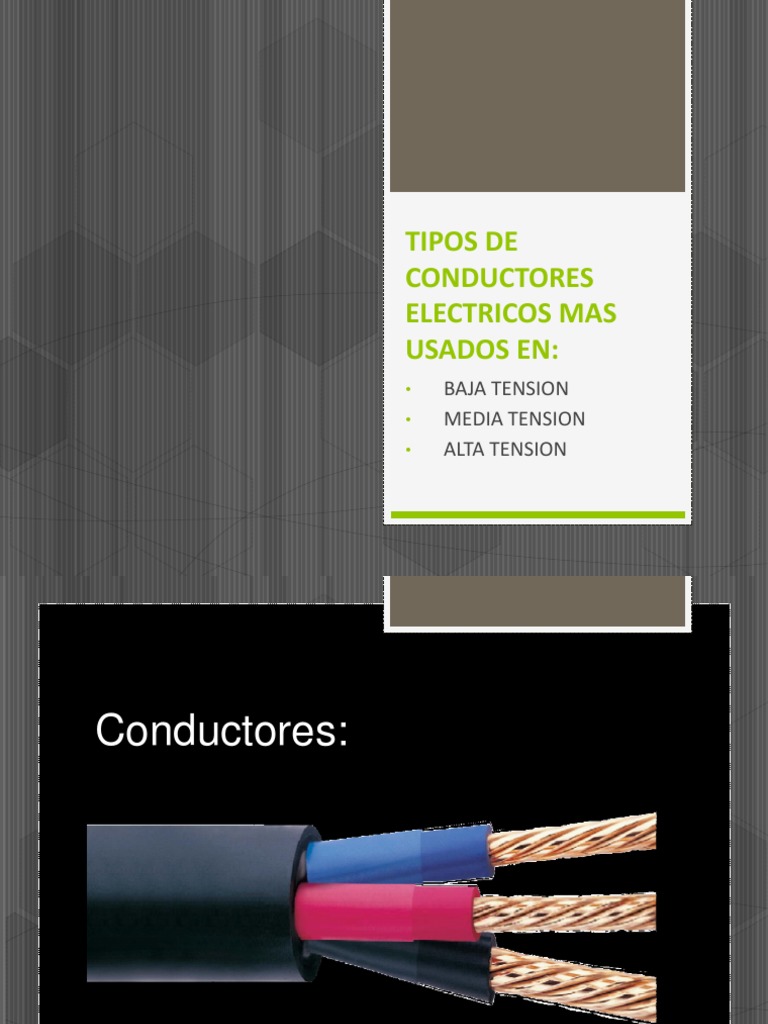 Tipos de Conductores Electricos Mas Usados En | Cobre | Aislante ...