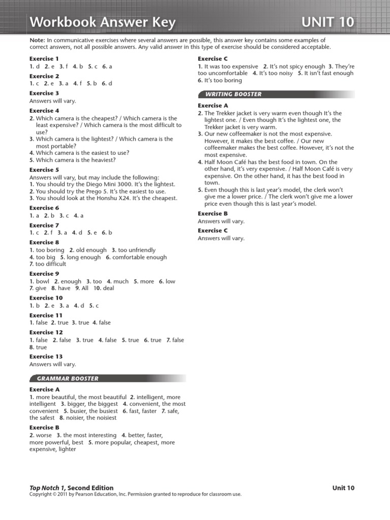 Unit 10 Workbook Ak | PDF