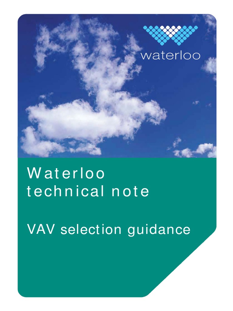 VAV Selection Guidance | PDF | Duct (Flow) | Calibration
