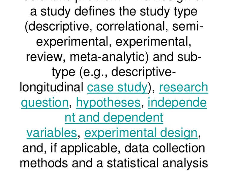 Study Design Types and Elements | PDF