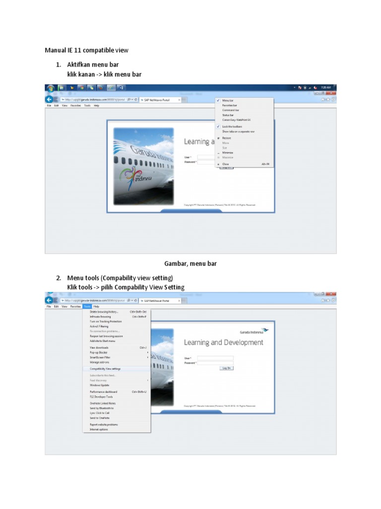 IE 11 Compatibility View Setup Guide | PDF | Computers