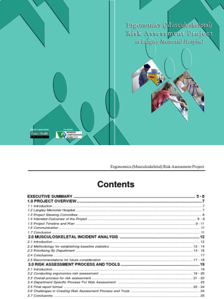 Ergonomics Risk Assessment | Occupational Safety And Health | Risk ...