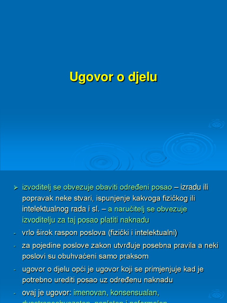 Ugovor o Djelu | PDF