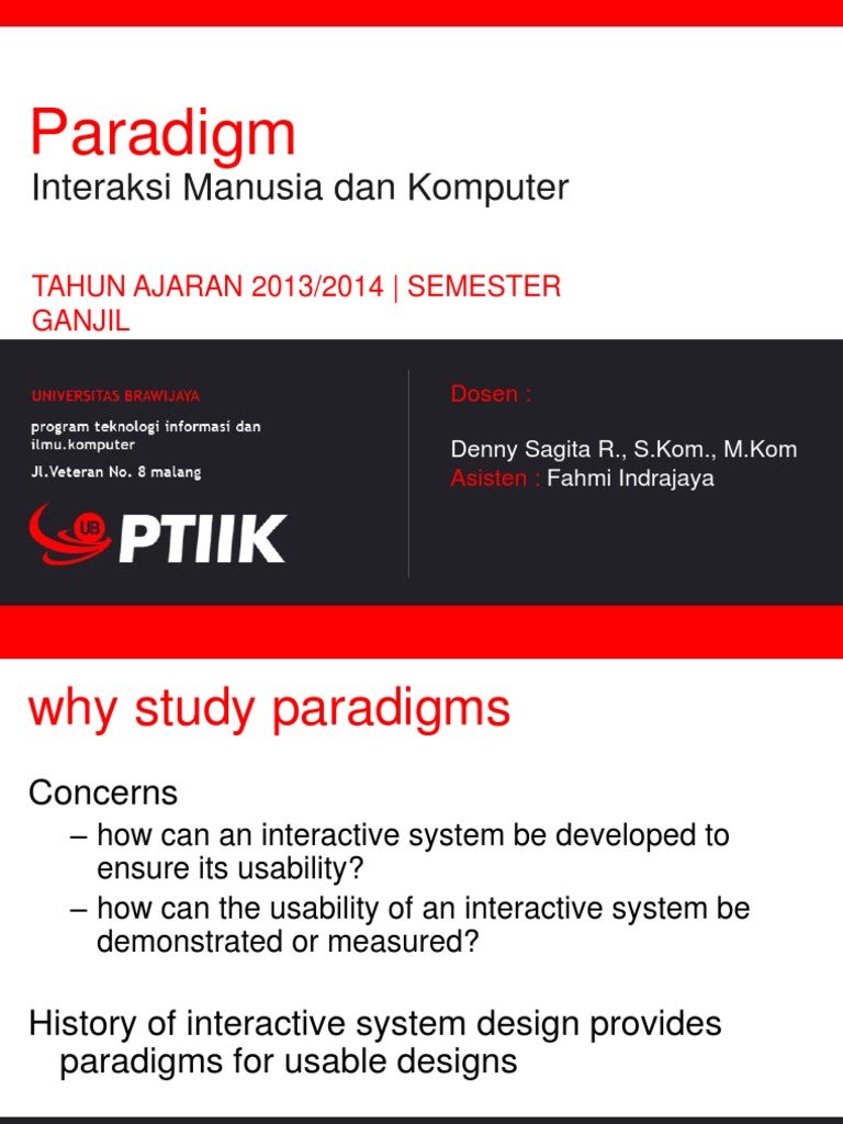 Paradigms in Human-Computer Interaction | PDF | Graphical User ...