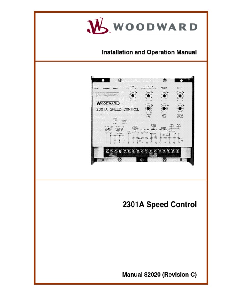 Wood Ward Speed Control 2301 A | PDF | Cable | Switch