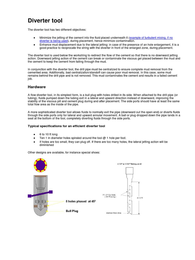 Diverter Tool for Enhanced Drilling Efficiency | PDF