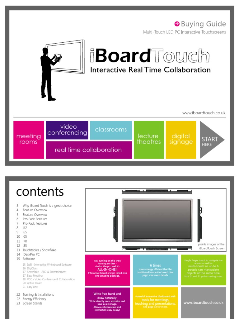 IBoardTouch 2014 Brochure Vs Overview | PDF | Computer File | Touchscreen