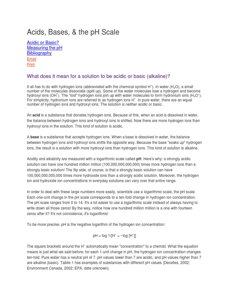 Acids, Bases, & The PH Scale: What Does It Mean For A Solution To Be Acidic or Basic (Alkaline ...