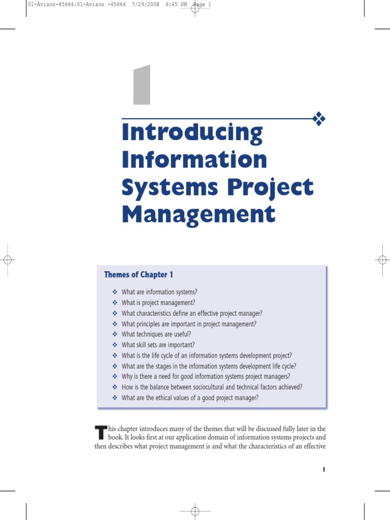 Chapter 1 Introducing Information Systems Project Management | Download ...