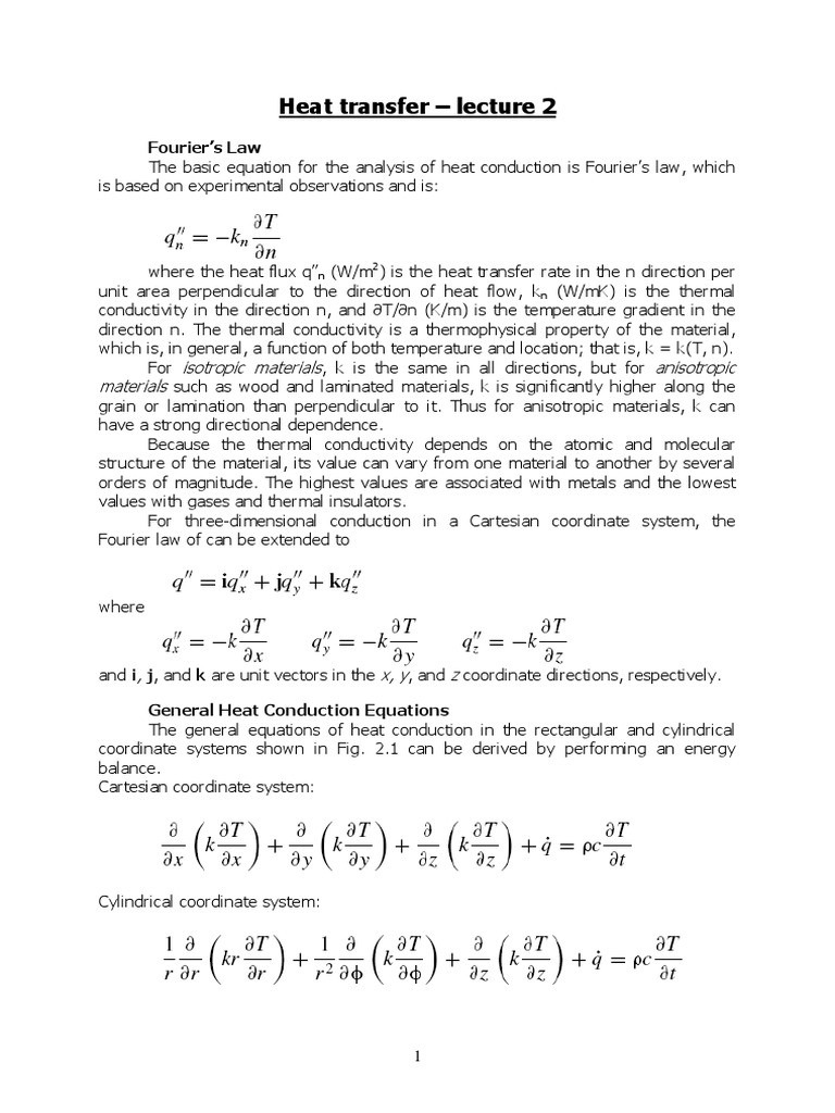 Heat Transfer Pdf Thermal Conduction Thermal Conductivity