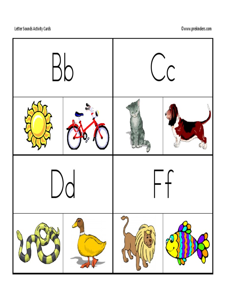 Letter Sounds Cards | PDF | Games & Activities