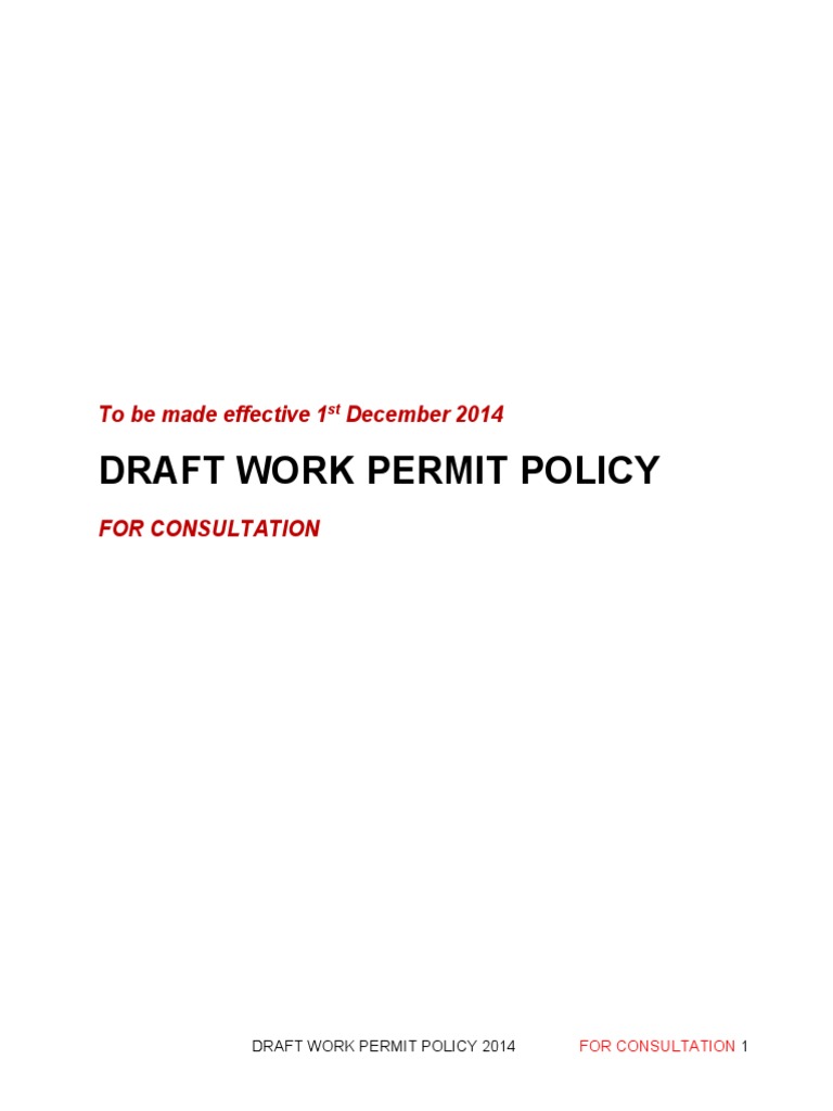 Home Affairs Work Permit Policy | PDF | Bermuda | Permanent Residence ...