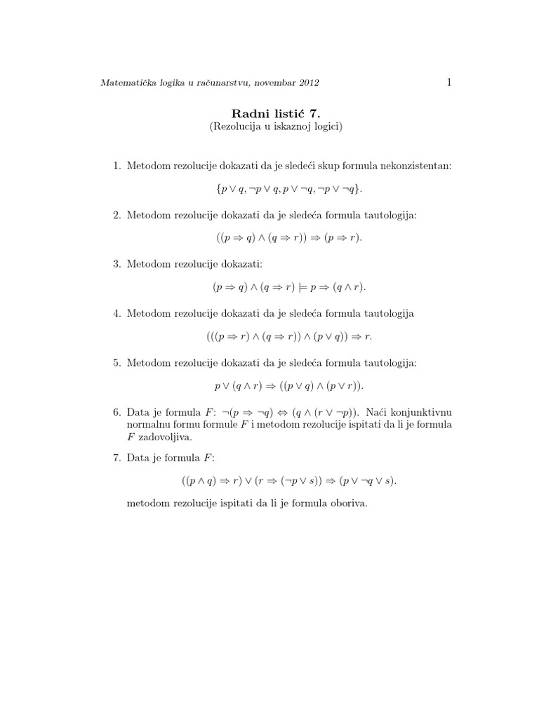 Tautologija | PDF
