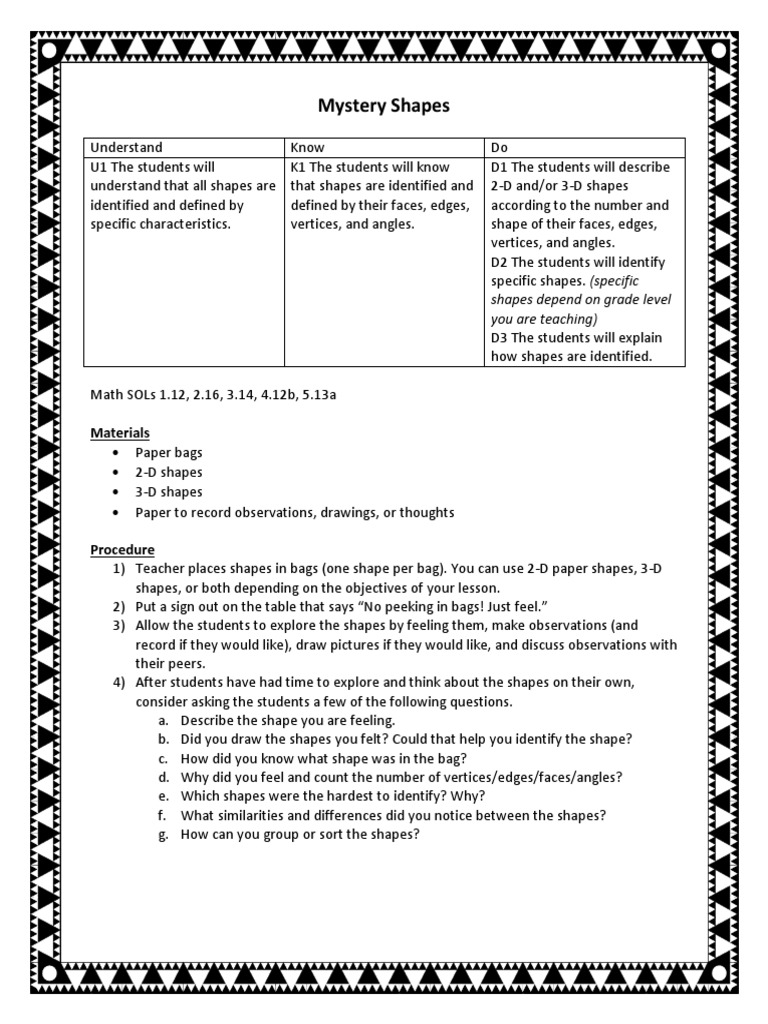 Mystery Shapes | PDF