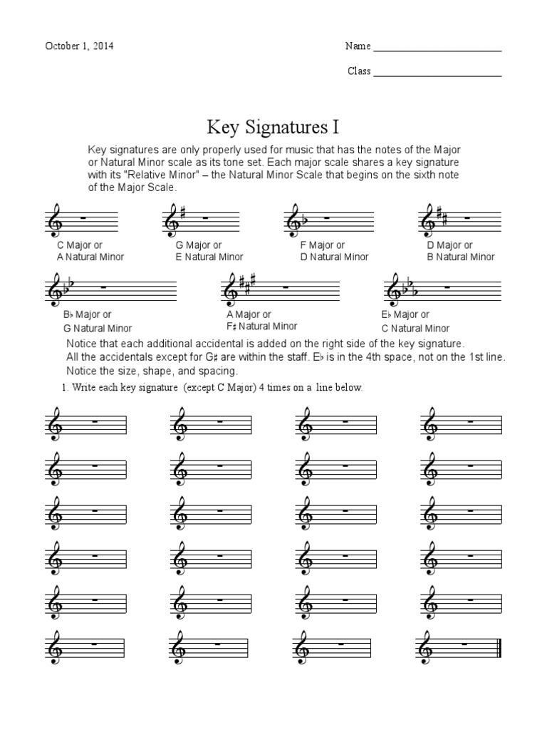 Draw Key Signatures Up to 3 b s S_Student