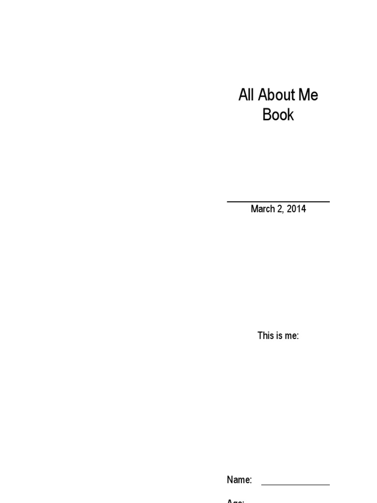 Personal Profile Book Template | PDF