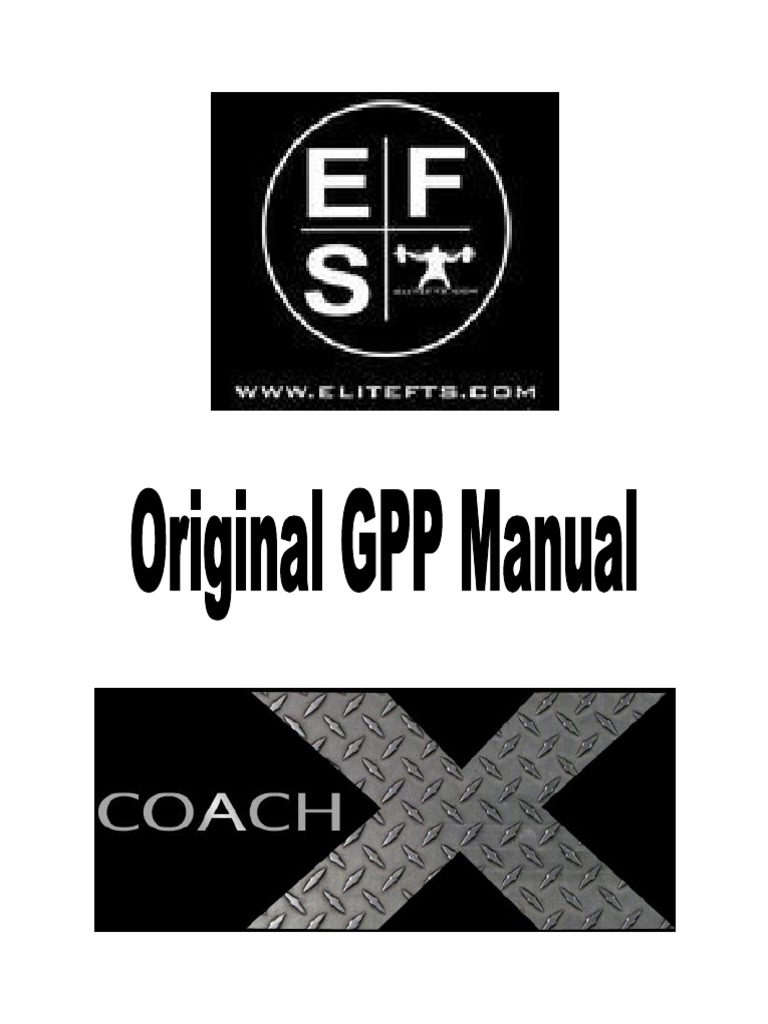 GPP Manual | PDF | Strength Training | Aerobic Exercise