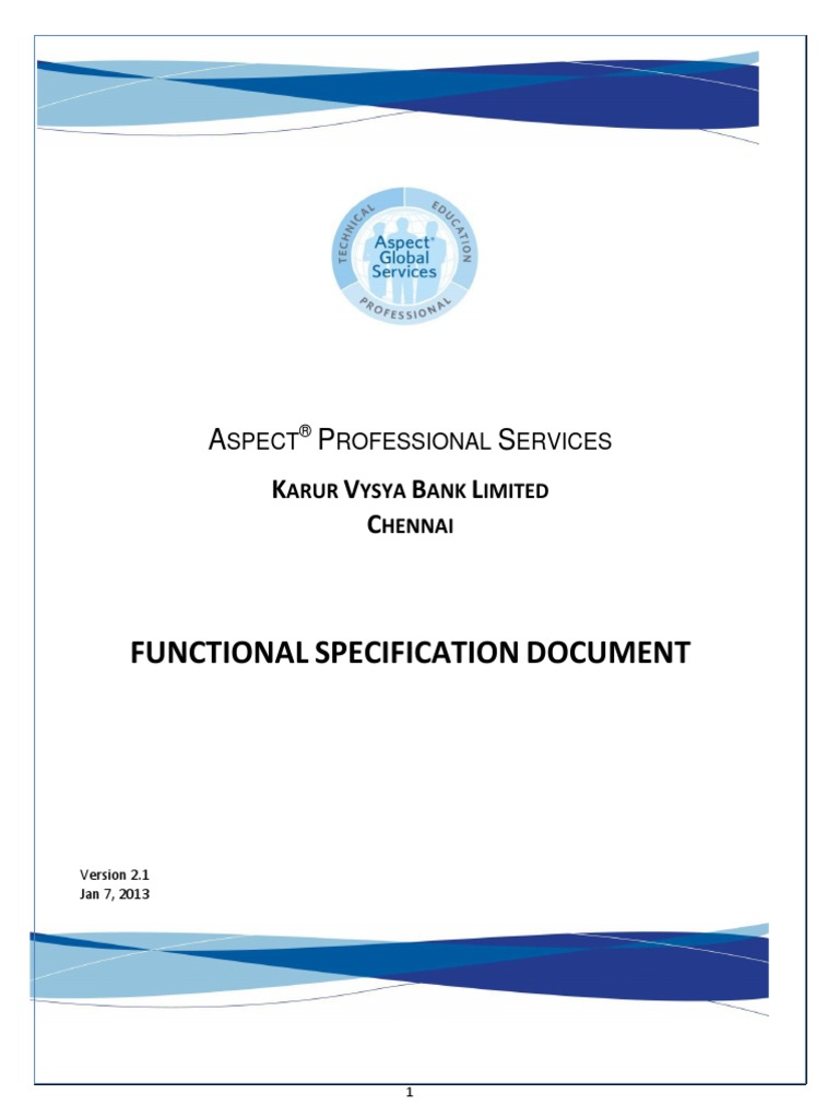 Functional Specification Document | PDF | Interactive Voice Response ...