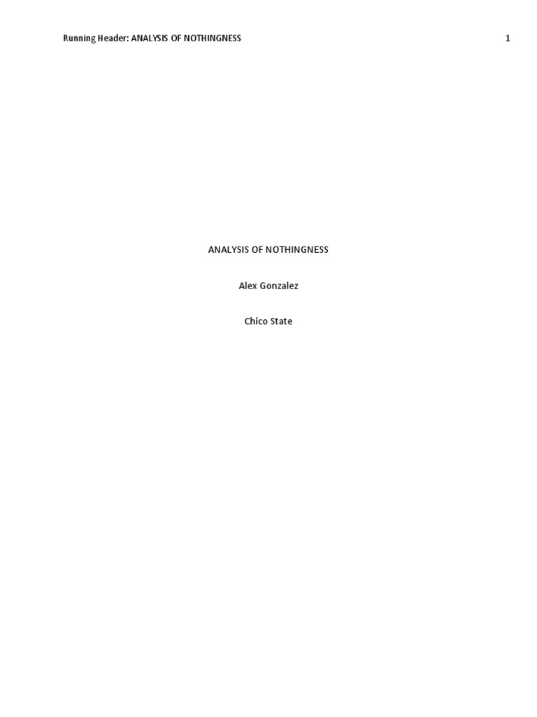 Exploring the Concept of Nothingness | PDF