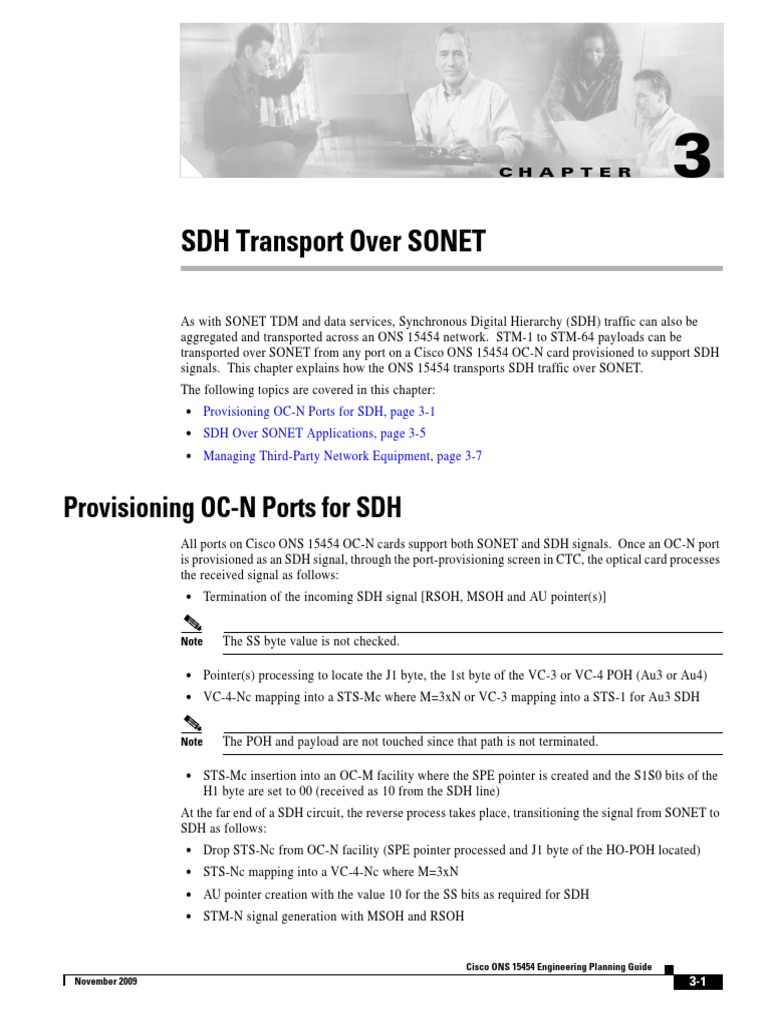 SDH Transport Over SONET: Provisioning OC-N Ports For SDH | Download ...