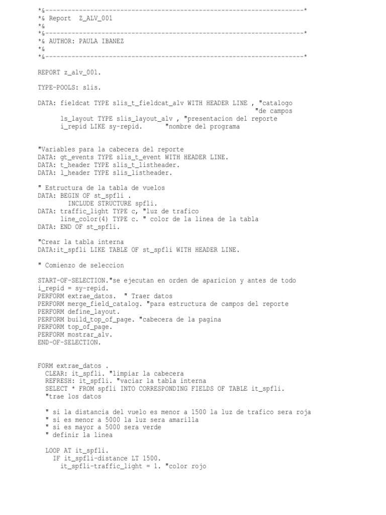 Z - Alv - 001 Abap | PDF | Software Unix | Sap Se