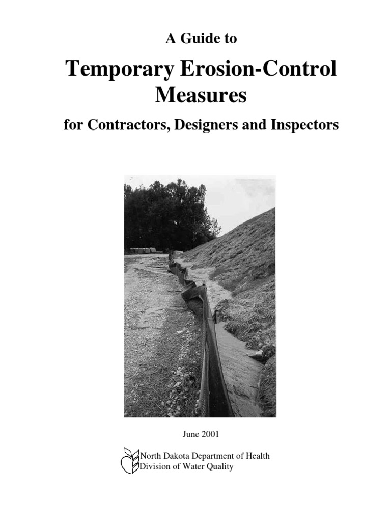 A Guide To Temporary Erosion Control Measures | PDF | Clean Water Act ...