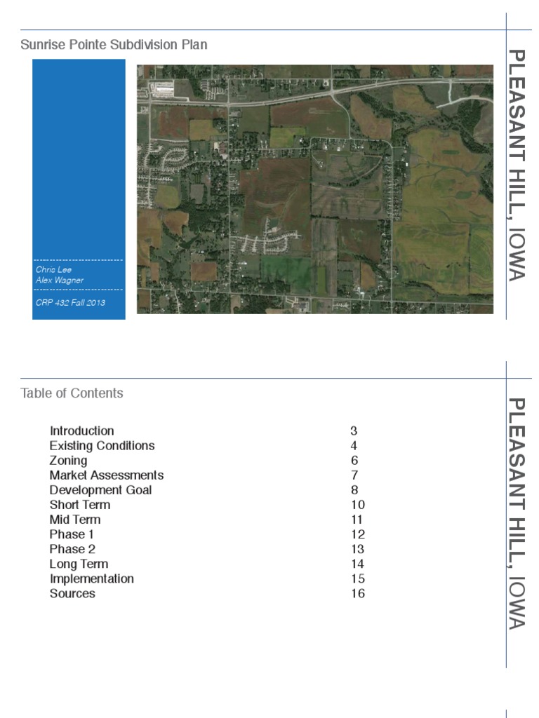 Sunrise Pointe Subdivision Plan Overview | PDF | Traffic | Drainage