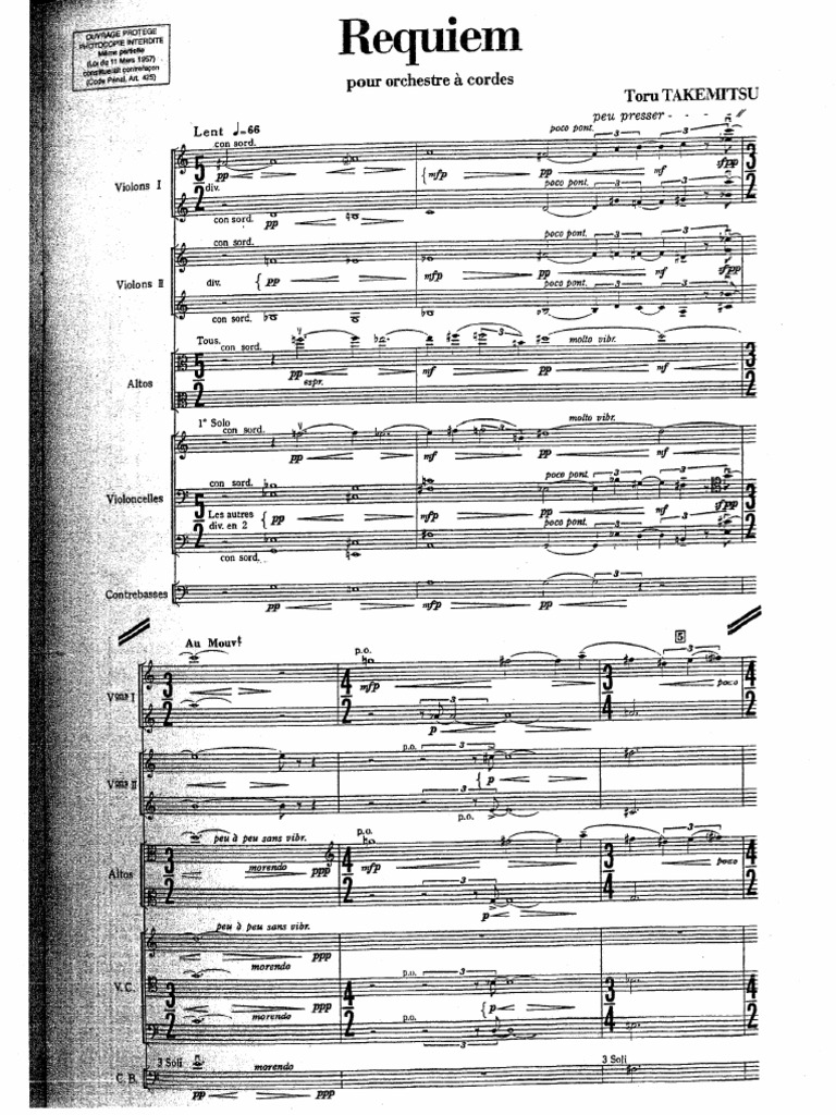 Toru Takemitsu - Requiem | PDF
