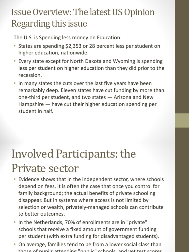 An Analysis of Declining State Funding for Higher Education in the ...