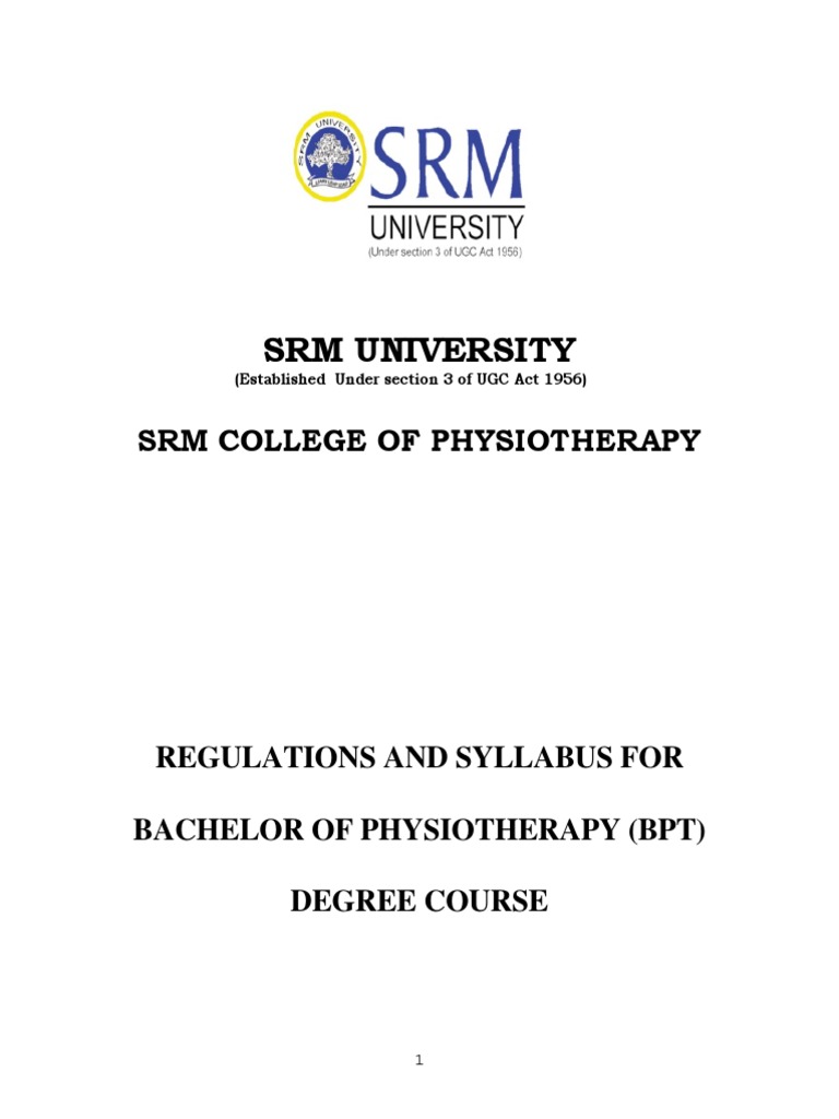 SRM BPT Syllabus | PDF | Shoulder | Arm