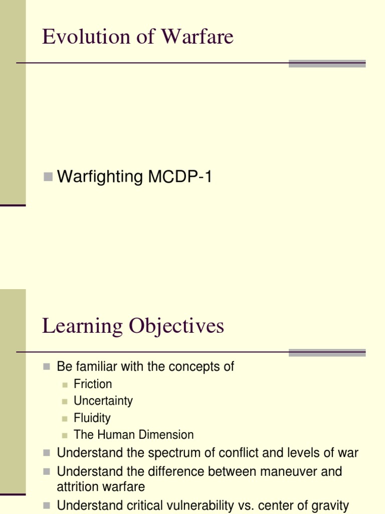 Warfighting-1.ppt | Maneuver Warfare | Military