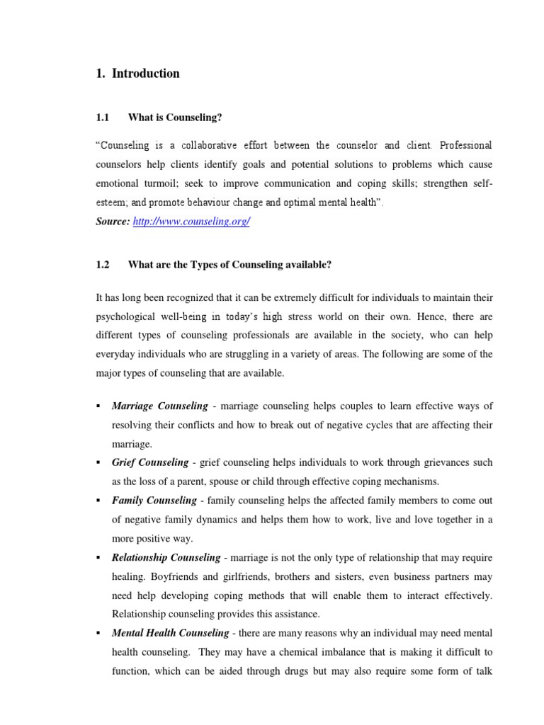 Counseling Assignment | Relaxation (Psychology) | Psychotherapy