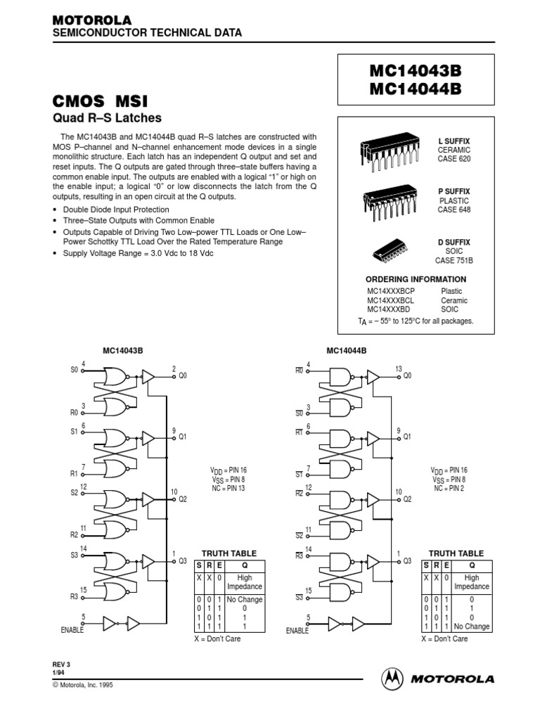(Latch SR CMOS).MC14044BCP.pdf | Electrical Engineering | Electronic ...