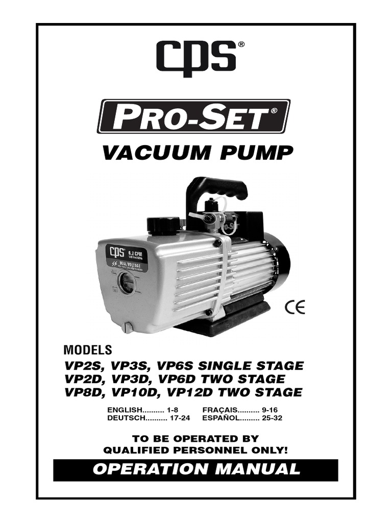 VP2D PDF | PDF | Leak | Vacuum
