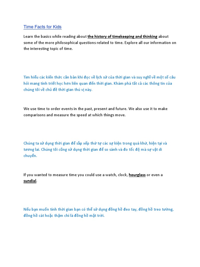 1.time Facts For Kids | PDF