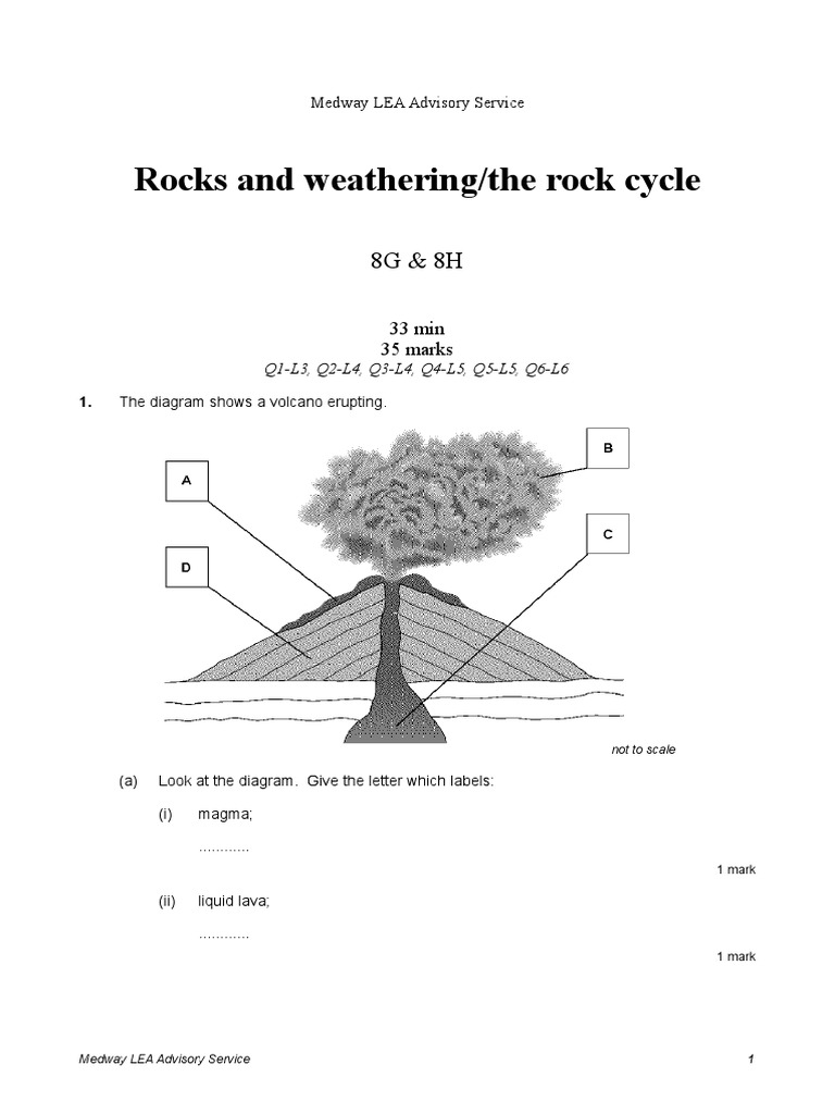 Year 8 - Rocks and Weathering - The Rock Cycle | PDF | Rock (Geology ...