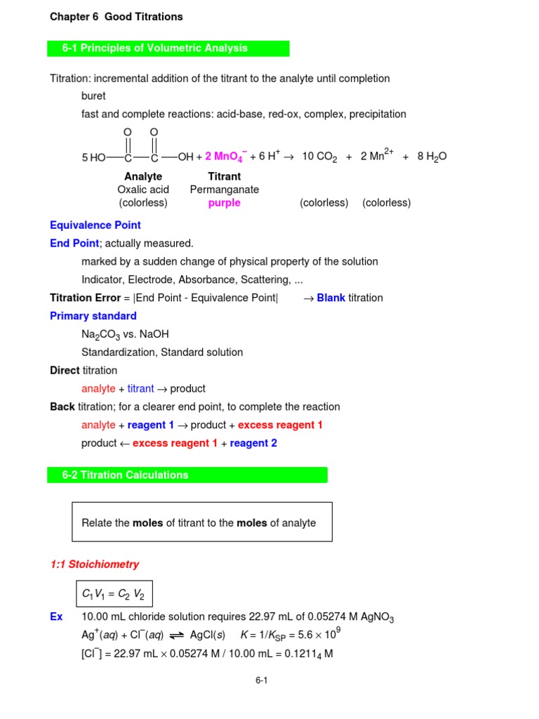 6 Good Tritration PDF | PDF | Titration | Chemistry