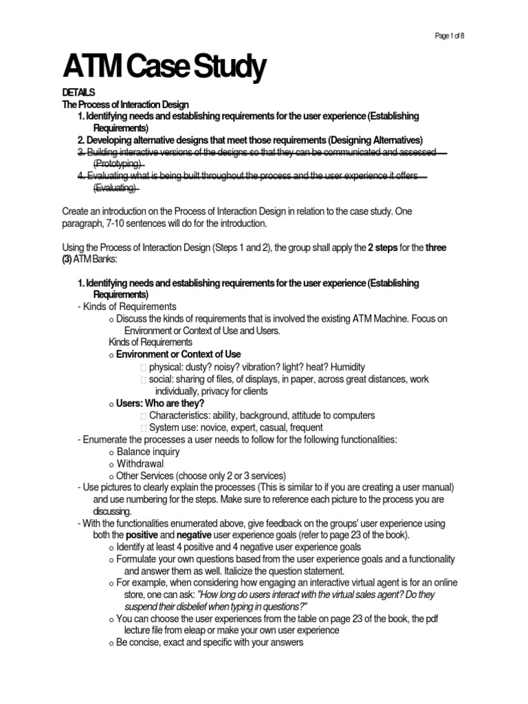 ATM Specification, ToC, Body | PDF | Usability | Automated Teller Machine