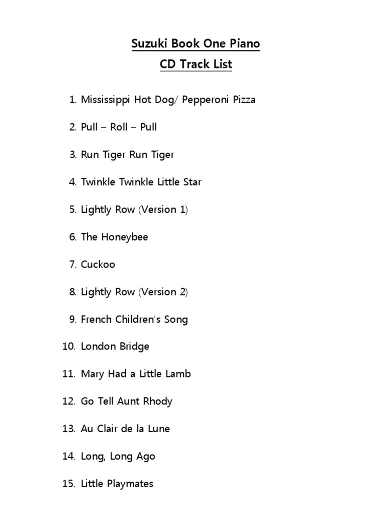 Suzuki Book One Piano | PDF | Art