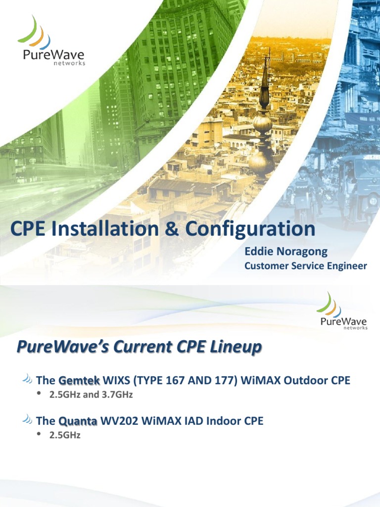 CPE Installation & Configuration | PDF | Wi Max | Internet Protocols