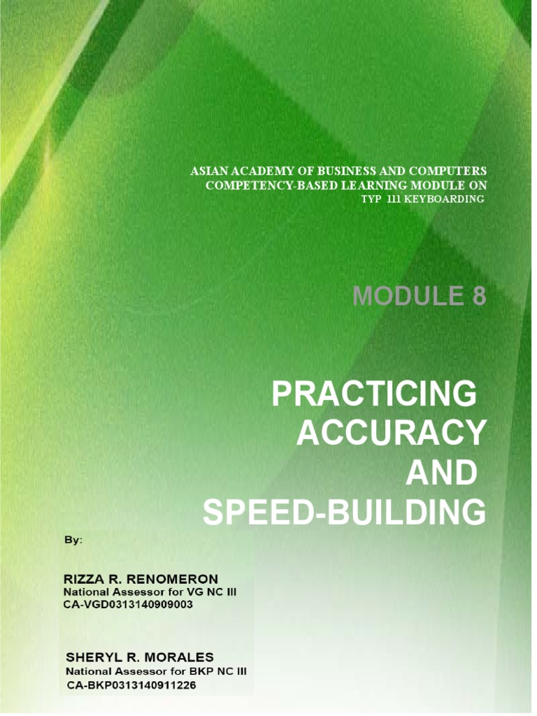 Module 8 Practice Accuracy and Speed Building PDF | PDF | Text