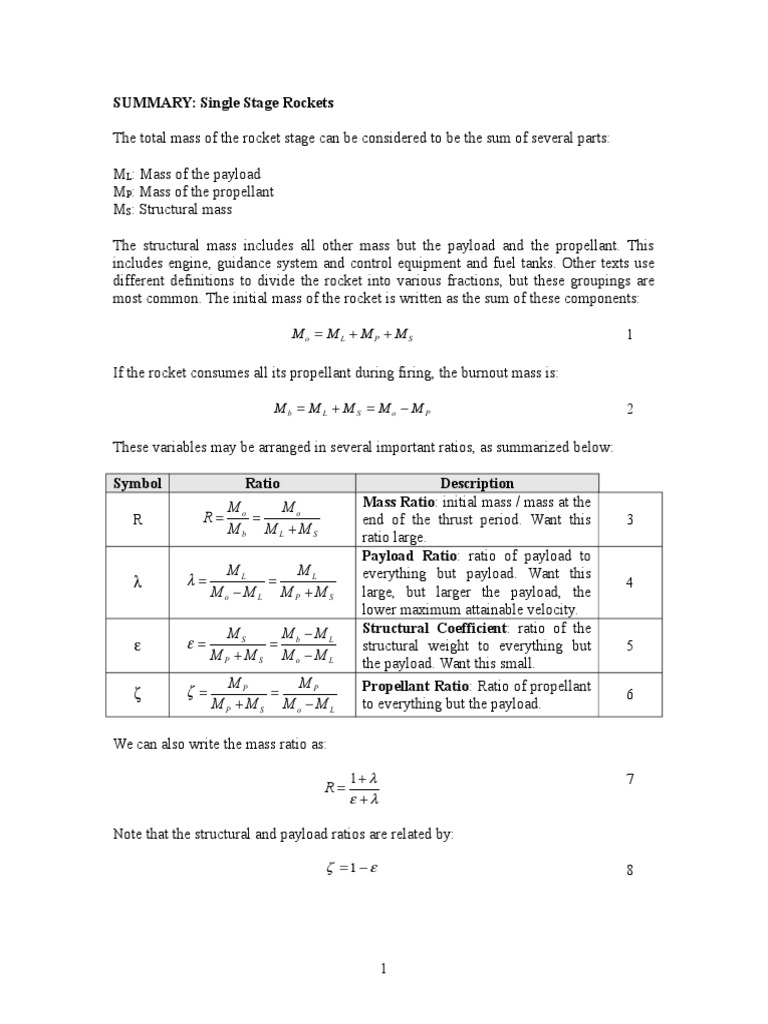 Definitions and Staging For Rockets | PDF | Multistage Rocket | Rocket