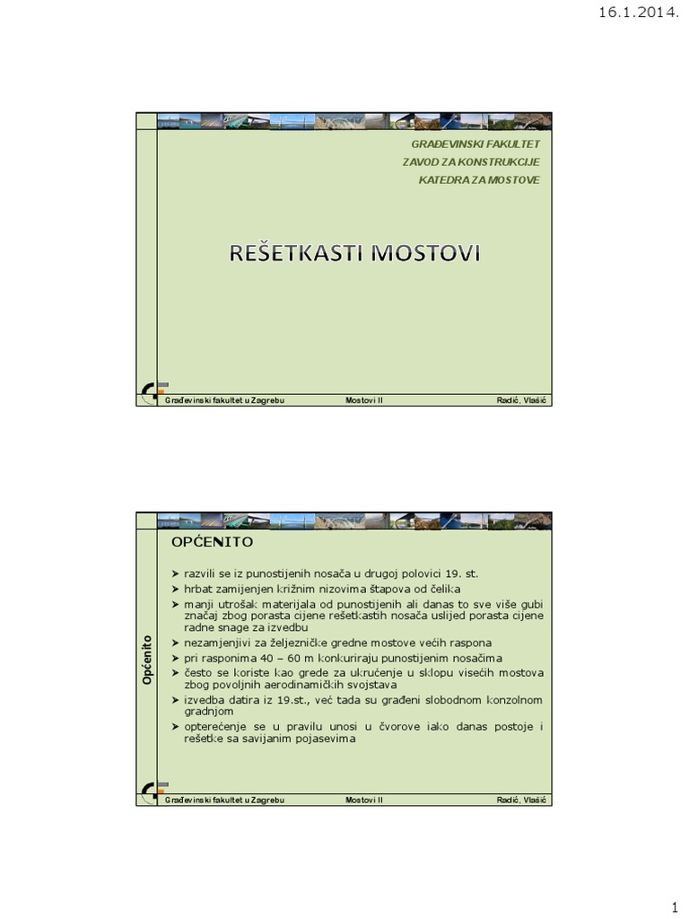 11 Mostovi 2 Resetkasti Mostovi PDF | PDF
