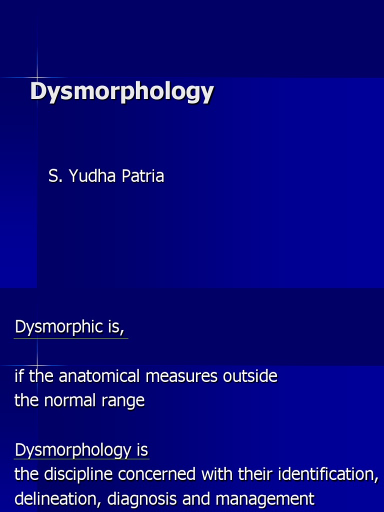 Dysmorphology | PDF | Congenital Disorder | Fetus